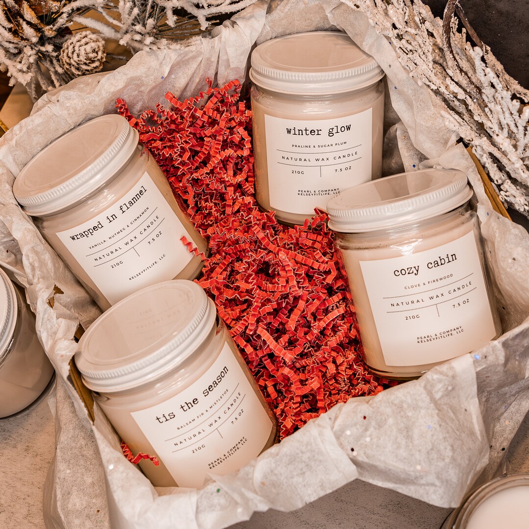 Candle Gift Box Sampler| Organic Candles | Christmas Candle Gift Set ...