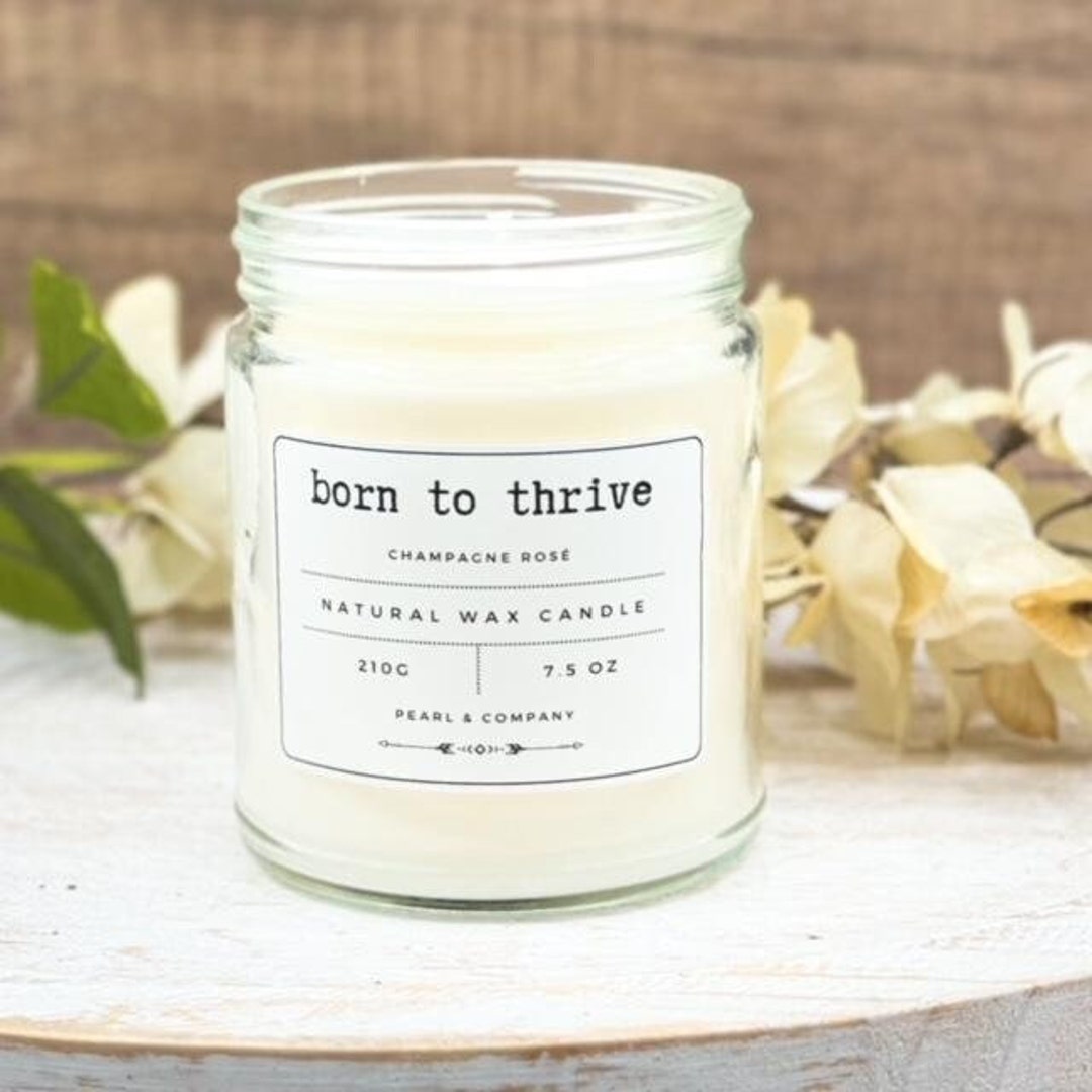 Born to Thrive 'champagne Rosé' Scent - Uplifting Candle - Aromatherapy ...