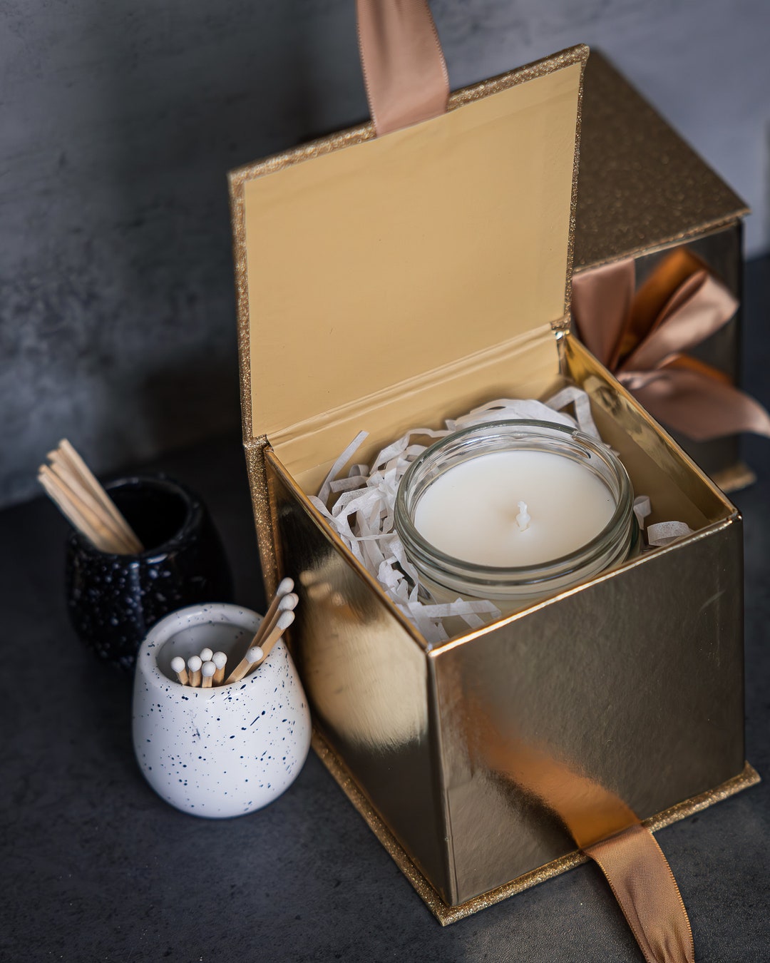 Candle Gift Box Organic Candles Christmas Candle Gift Set Housewarming ...