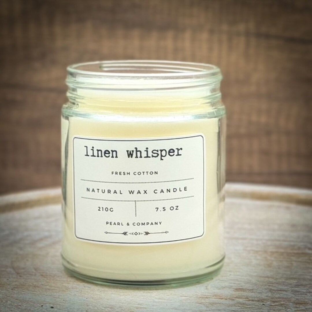 Linen Whisper - Fresh Cotton - Scent - Soothing Candle - Aromatherapy ...