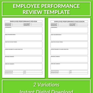 Employee Performance Review Discussion - Printable PDF - Etsy