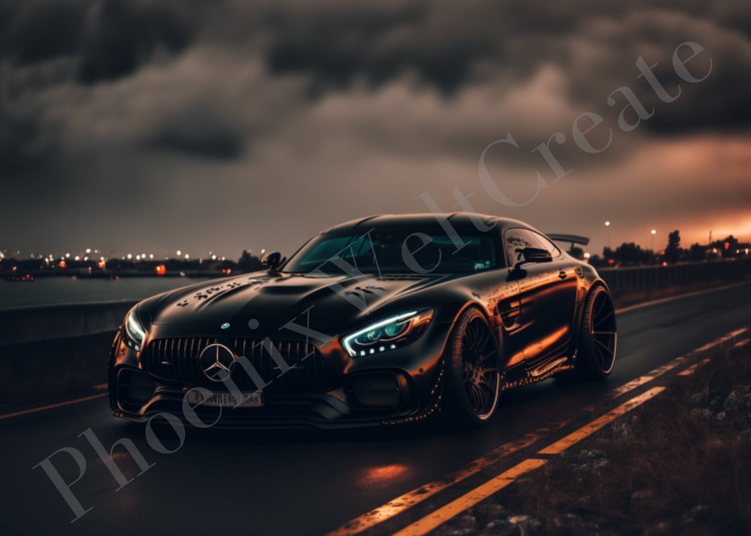 Mercedes AMG GT Poster Digital Print AI Generated Car Poster - Etsy