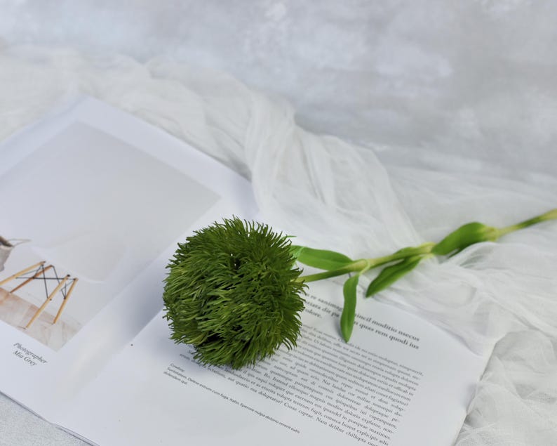 Real Touch Dianthus Green Ball Stem - High Quality Artificial Flower ...