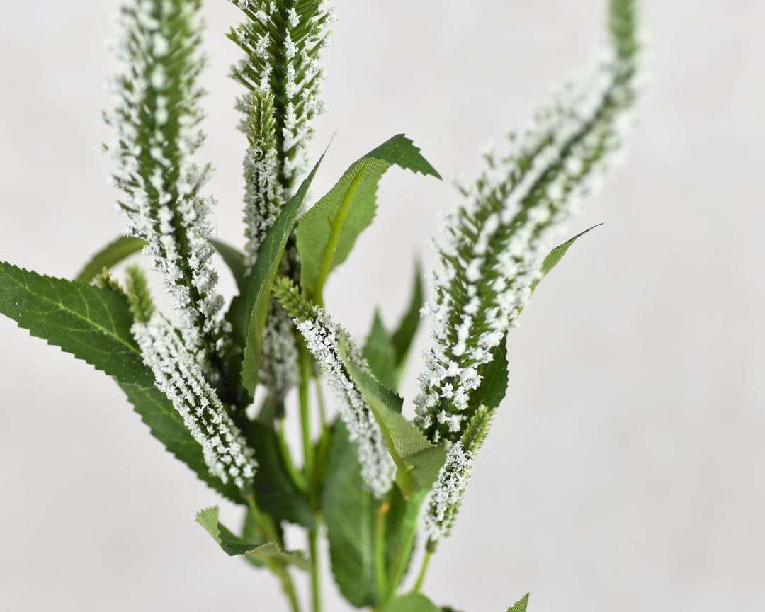 Set of 3 - Artificial White Sage Flower - Faux Floral / Wedding ...
