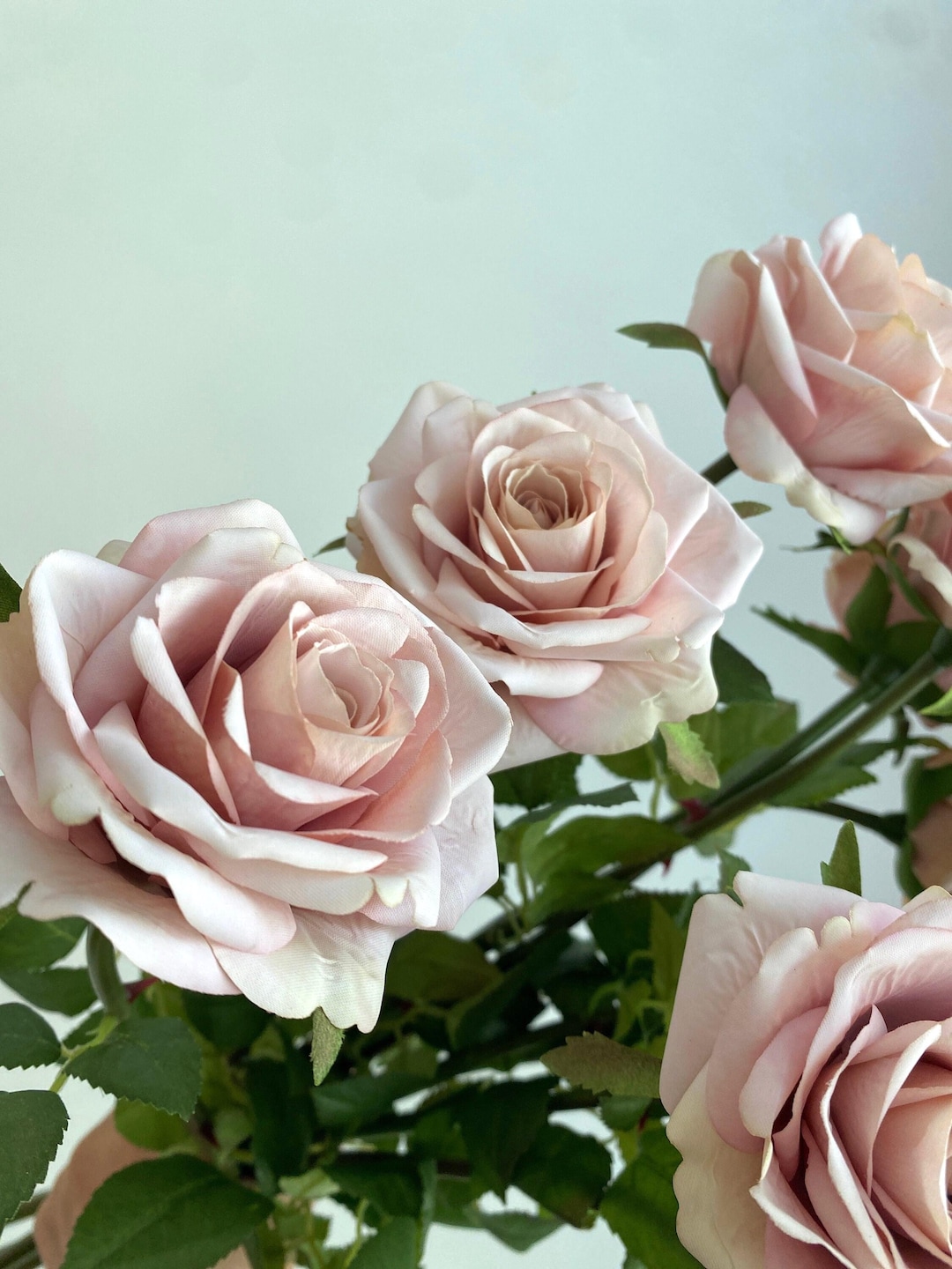 Faux Dusty Mauve Pink Rose Stem - High Quality Artificial Flower ...