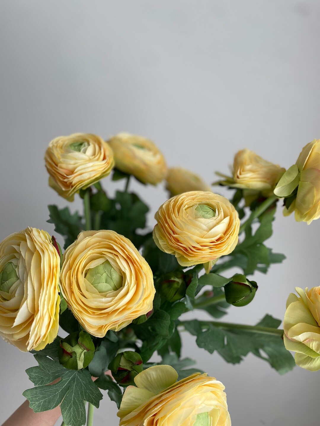 Faux Ranunculus Flower Stem - High Quality Artificial Floral / Wedding ...