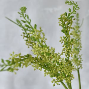 Set of 3 - Faux Lepidium Berry Bud Stem / Artificial Greenery / Foliage ...