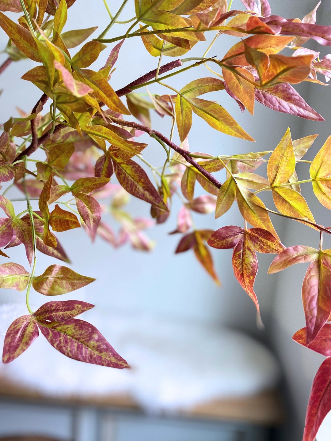 Real Touch Nandina Leaf Branch - High Quality Artificial Flowers ...