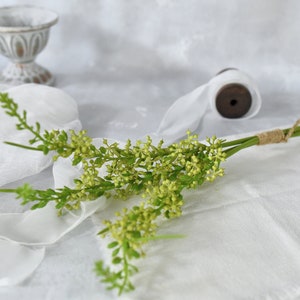 Set of 3 - Faux Lepidium Berry Bud Stem / Artificial Greenery / Foliage ...