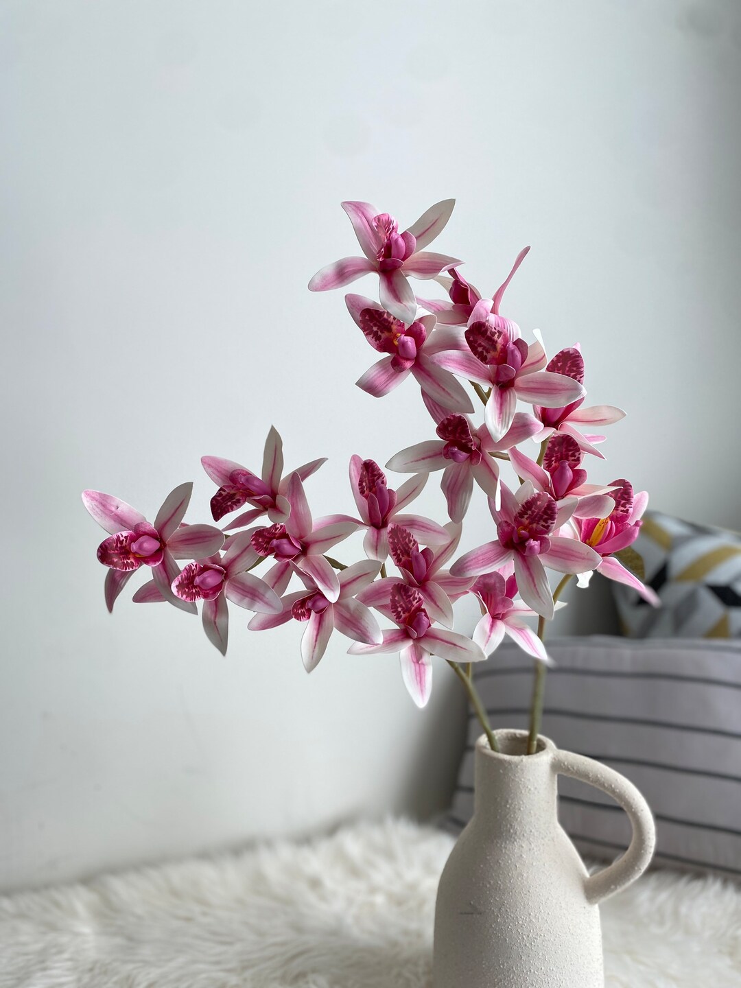 9 Heads Real Touch Orchid Stem - High Quality Artificial Flower ...