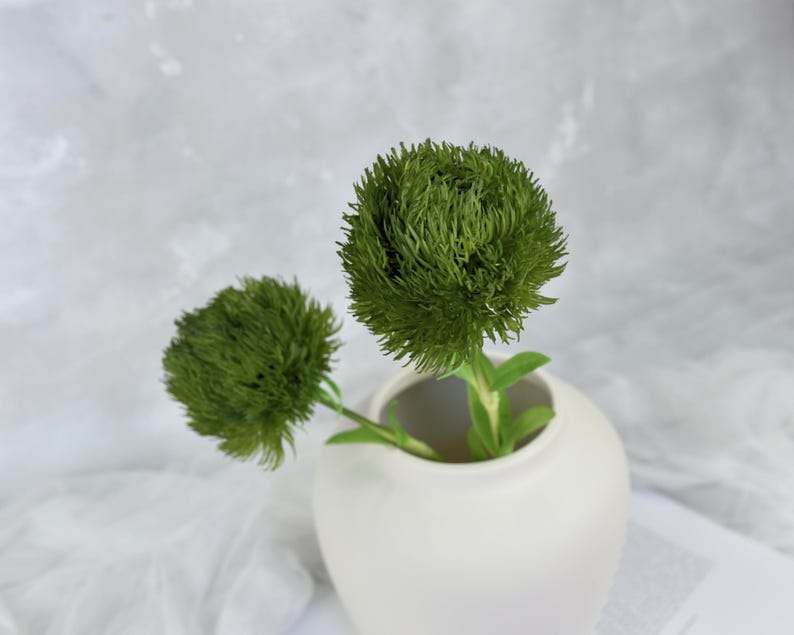 Real Touch Dianthus Green Ball Stem - High Quality Artificial Flower ...
