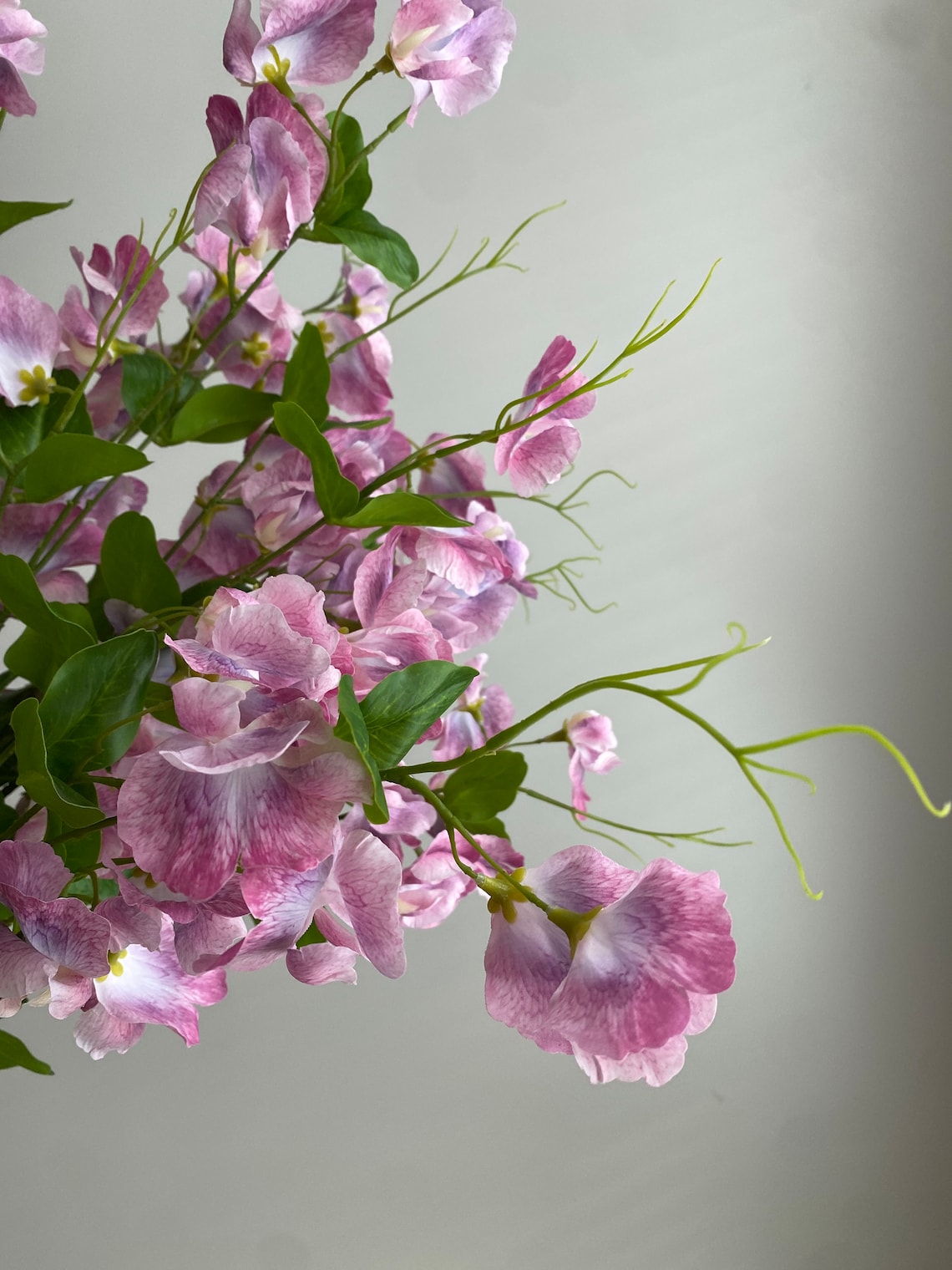 Faux Light Purple Sweet Pea Stem - Artificial Flower Spray / Wedding ...