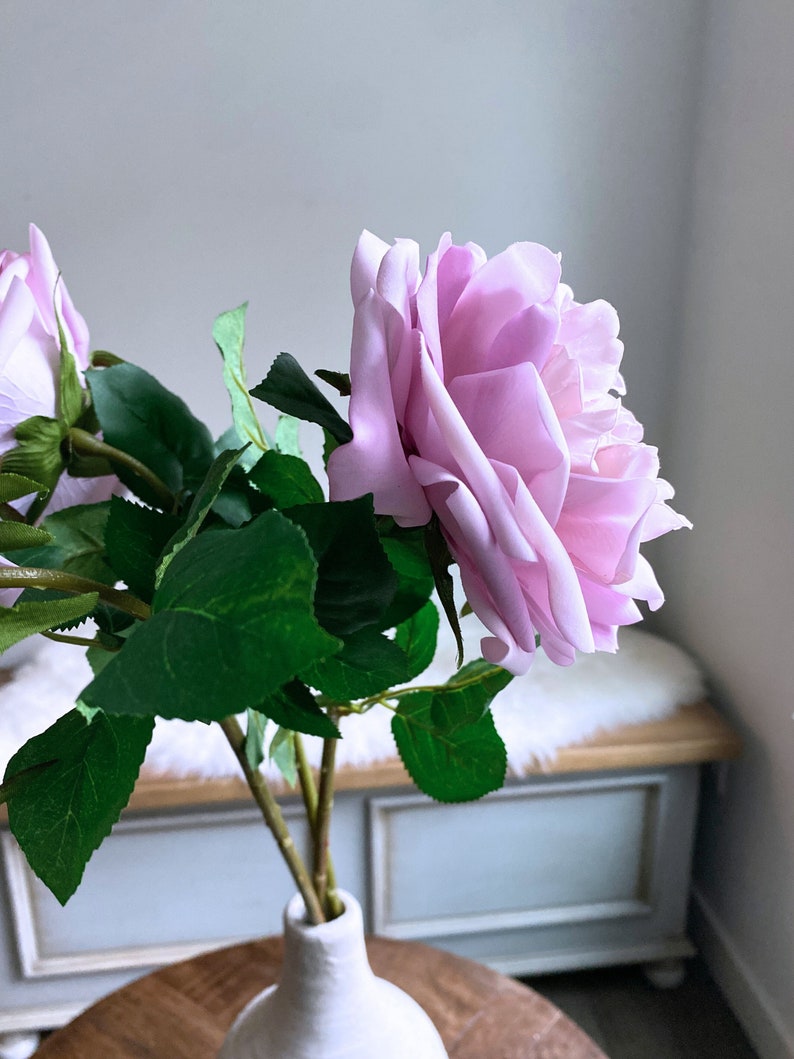 Real Touch Light Purple Cabbage Rose David Austin Rose / - Etsy