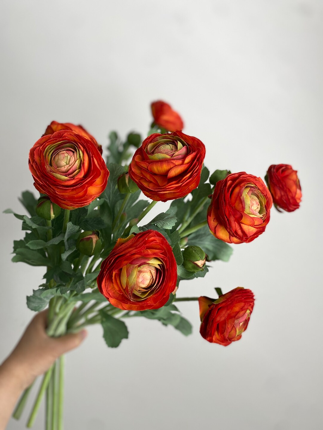 Faux Ranunculus Flower Stem High Quality Artificial Floral / Wedding ...