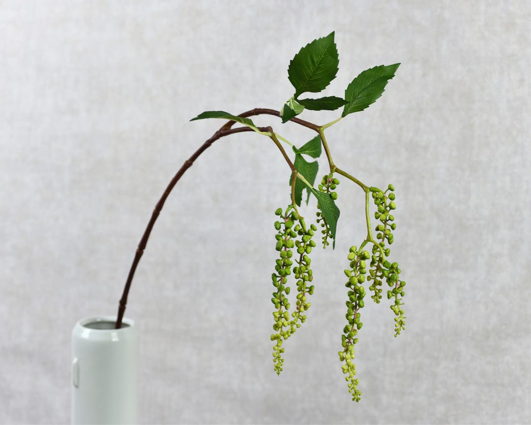 Faux Green Pokeweed Spray - High Quality Artificial Plant / Flower ...