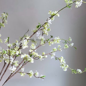 Faux Snow Willow Branch With Buds - Artificial Flower Stem / DIY Floral ...