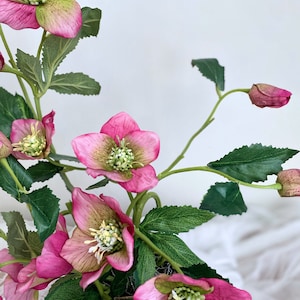 Faux Helleborus Stem Artificial Flower / DIY Floral / Wedding / Home ...