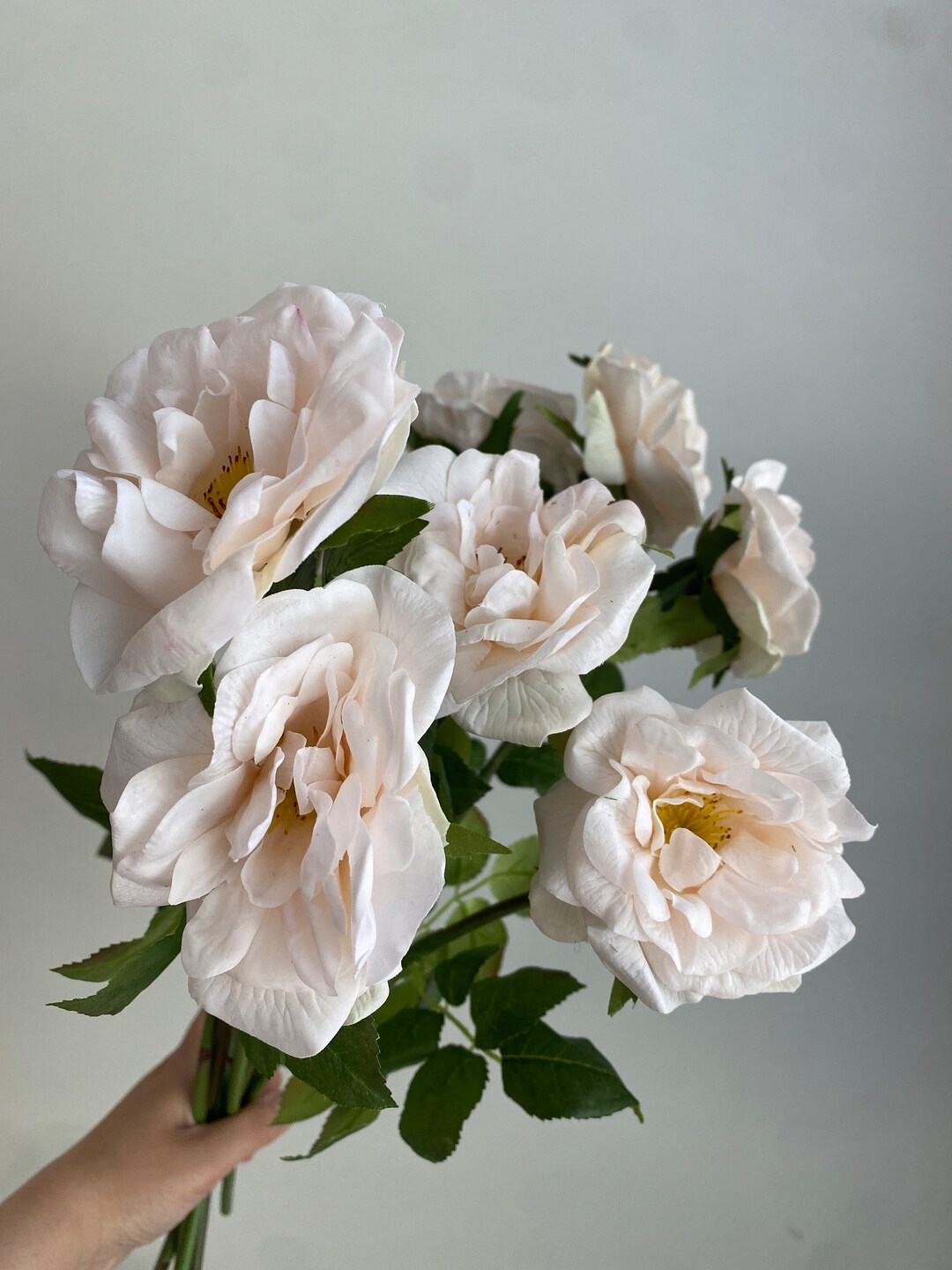 Real Touch Garden Rose Stem High Quality Artificial Flower / - Etsy