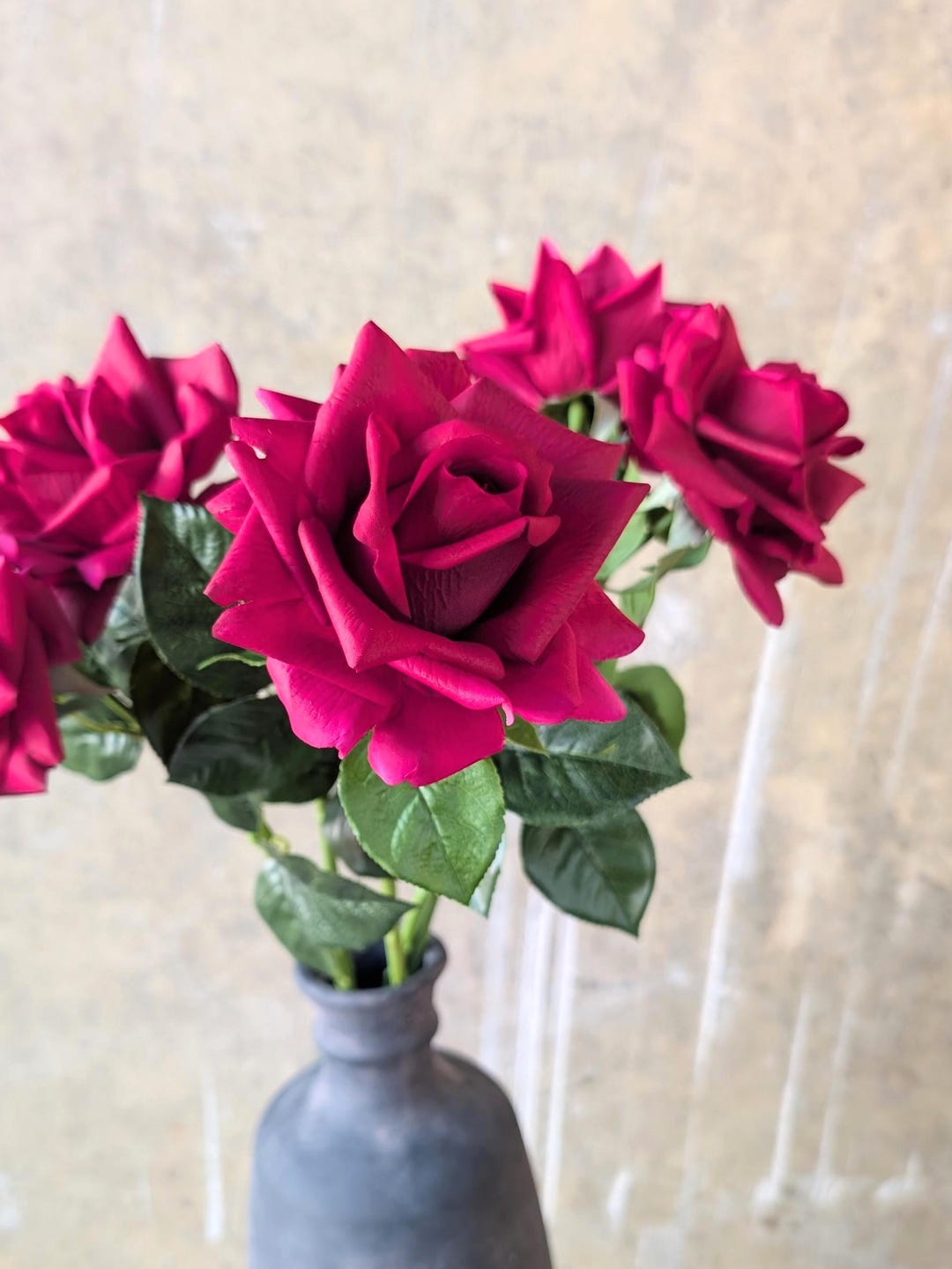 Faux Real Touch Red Rose - Hight Quality Artificial Flower / Wedding ...