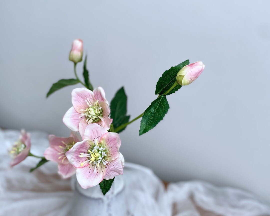 Faux Helleborus Stem Artificial Flower / DIY Floral / Wedding / Home ...