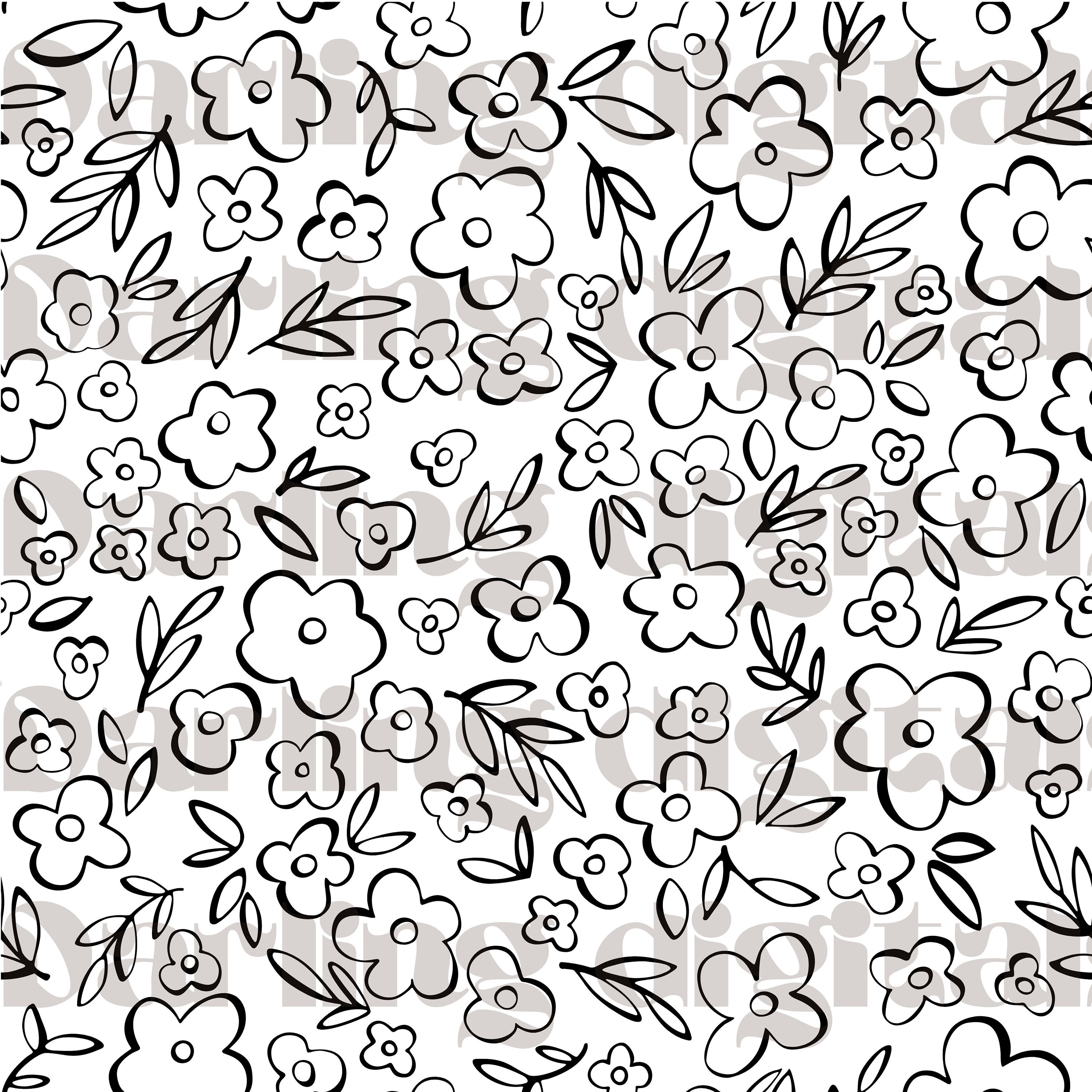Flower Outline Png - Etsy