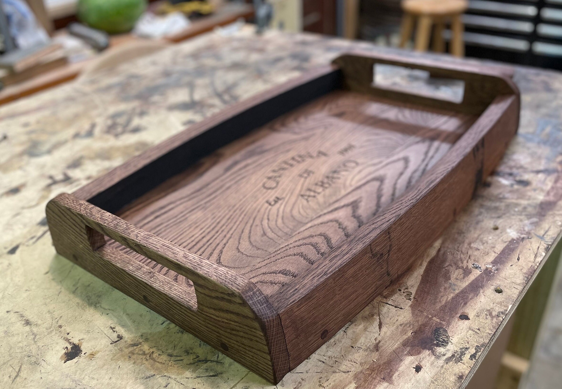 Custom Bourbon Barrel Serving Tray - Etsy