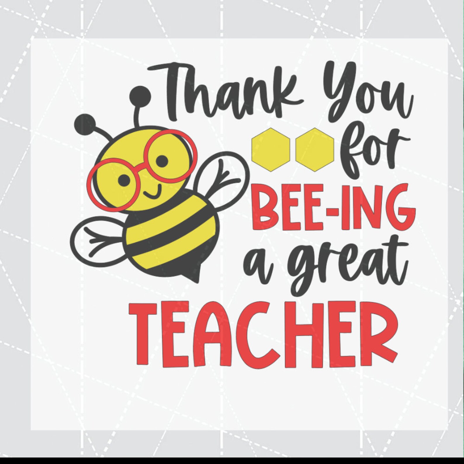 Thank You for Bee-ing a Great Teacher - Etsy