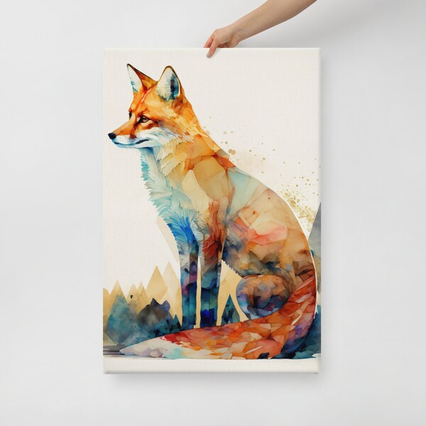 Abstract Fox Art - Etsy