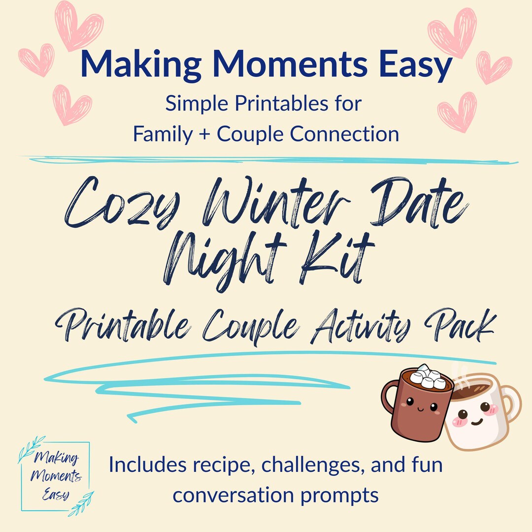 Date Night in – Printable Kit | At-home Date Night for Couples | Game ...