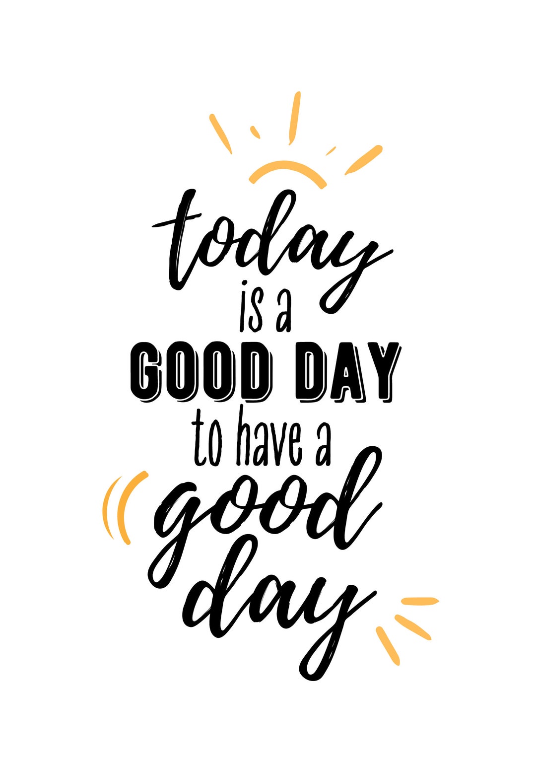 Today is a Good Day, Posters Aesthetic, Mental Health Art - Etsy