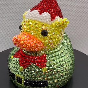 Elf Christmas Rhinestone Rubber Duck, Elf Bling Rubber Duck, Christmas ...