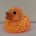 Orange Rhinestone Rubber Duck, Orange Bling Duck, Orange Bedazzled ...