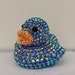 Blue Rhinestone Rubber Duck, Blue Bling Duck, Blue Bedazzled Rubber ...