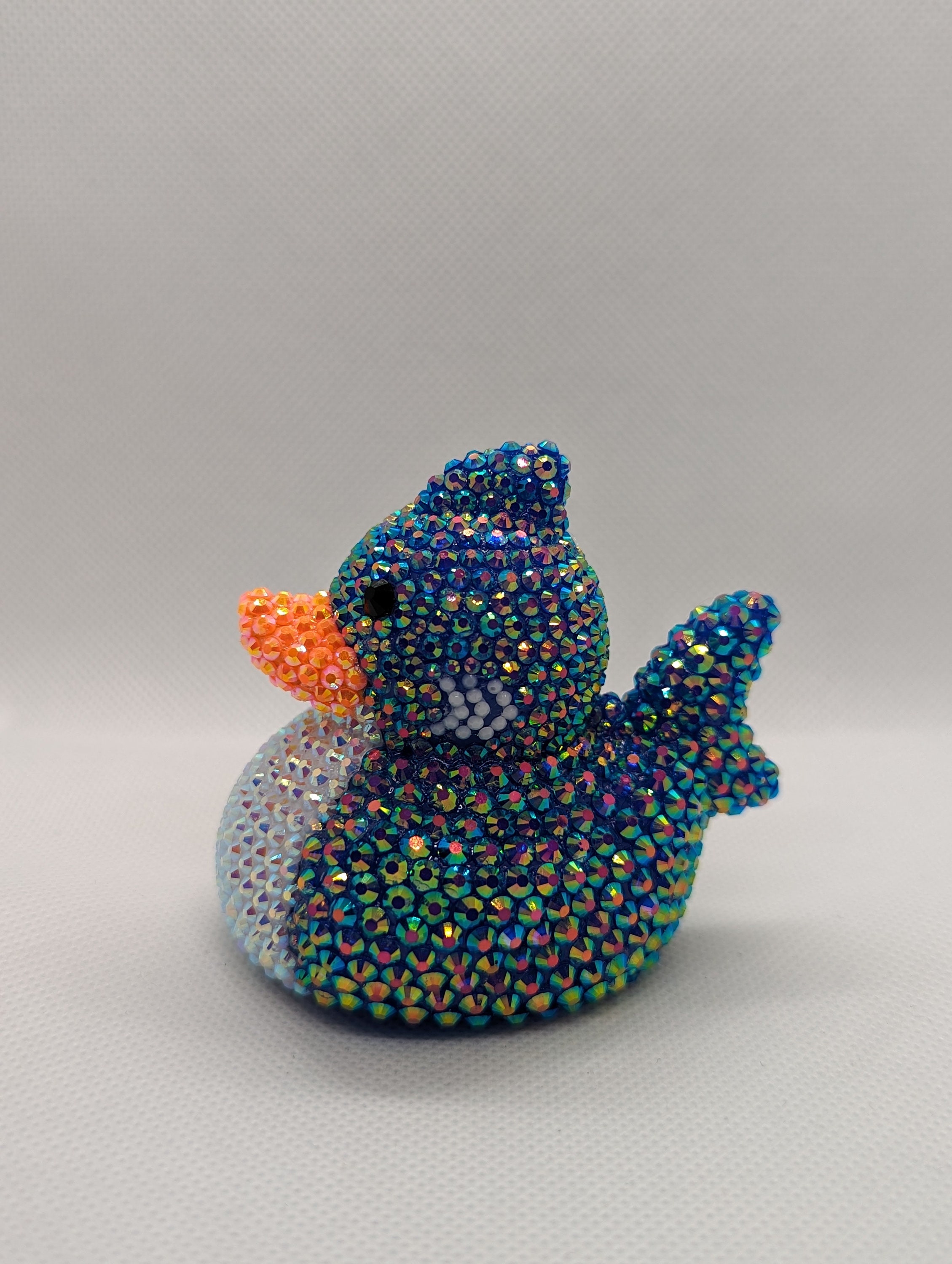 Shark Rhinestone Rubber Duck, Shark Bling Rubber Duck, Shark Bedazzled ...