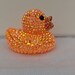 Orange Rhinestone Rubber Duck, Orange Bling Duck, Orange Bedazzled ...
