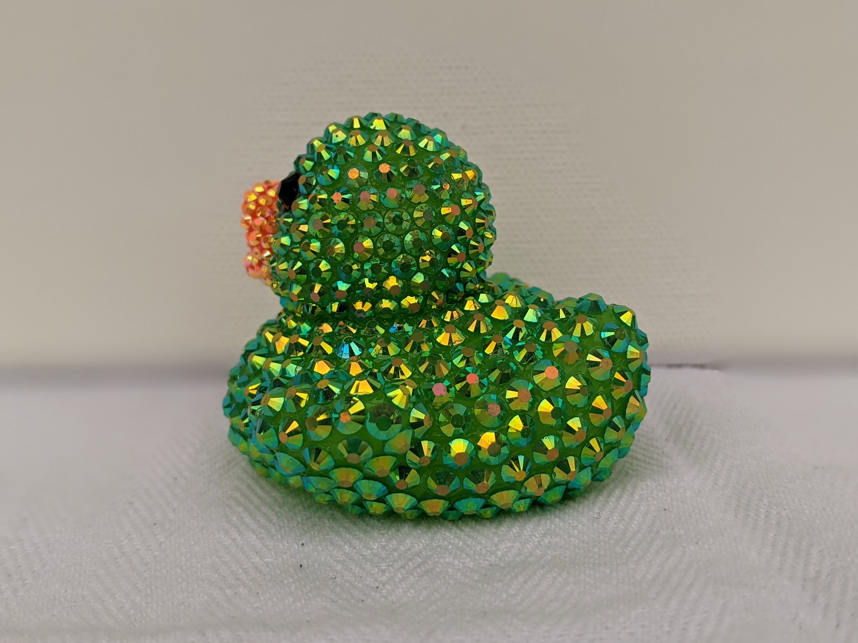 Green Rhinestone Rubber Duck, Green Bling Duck, Green Bedazzled Rubber ...