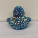 Blue Rhinestone Rubber Duck, Blue Bling Duck, Blue Bedazzled Rubber ...