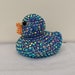Blue Rhinestone Rubber Duck, Blue Bling Duck, Blue Bedazzled Rubber ...