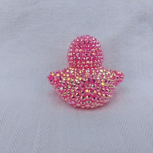 Pink Rhinestone Rubber Duck, Pink Bling Rubber Duck, Pink Bedazzled ...