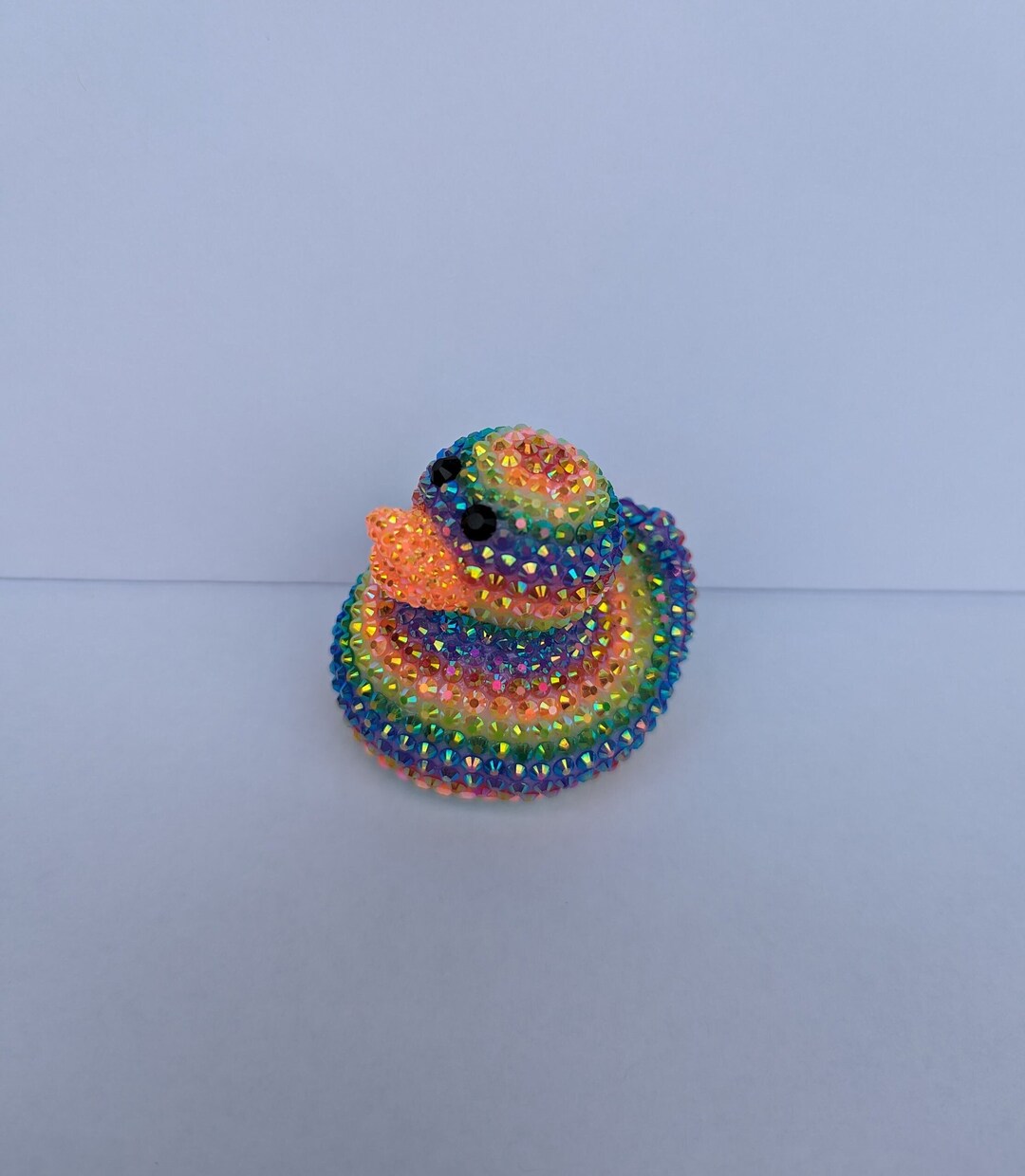 Rainbow Rhinestone Rubber Duck, Rainbow Bling Rubber Duck, Rainbow ...