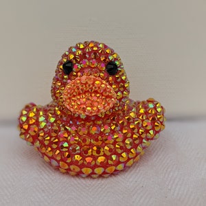 Red Rhinestone Rubber Duck, Red Bling Duck, Red Bedazzled Rubber Duck ...