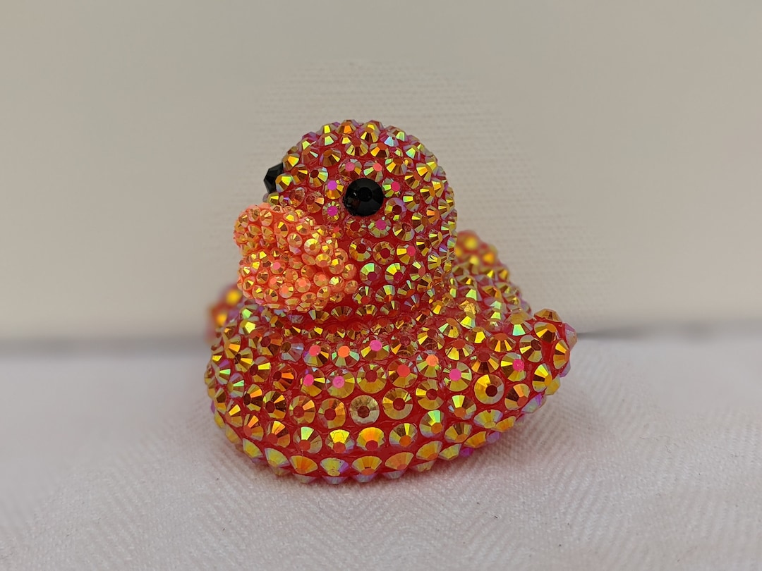 Red Rhinestone Rubber Duck, Red Bling Duck, Red Bedazzled Rubber Duck ...