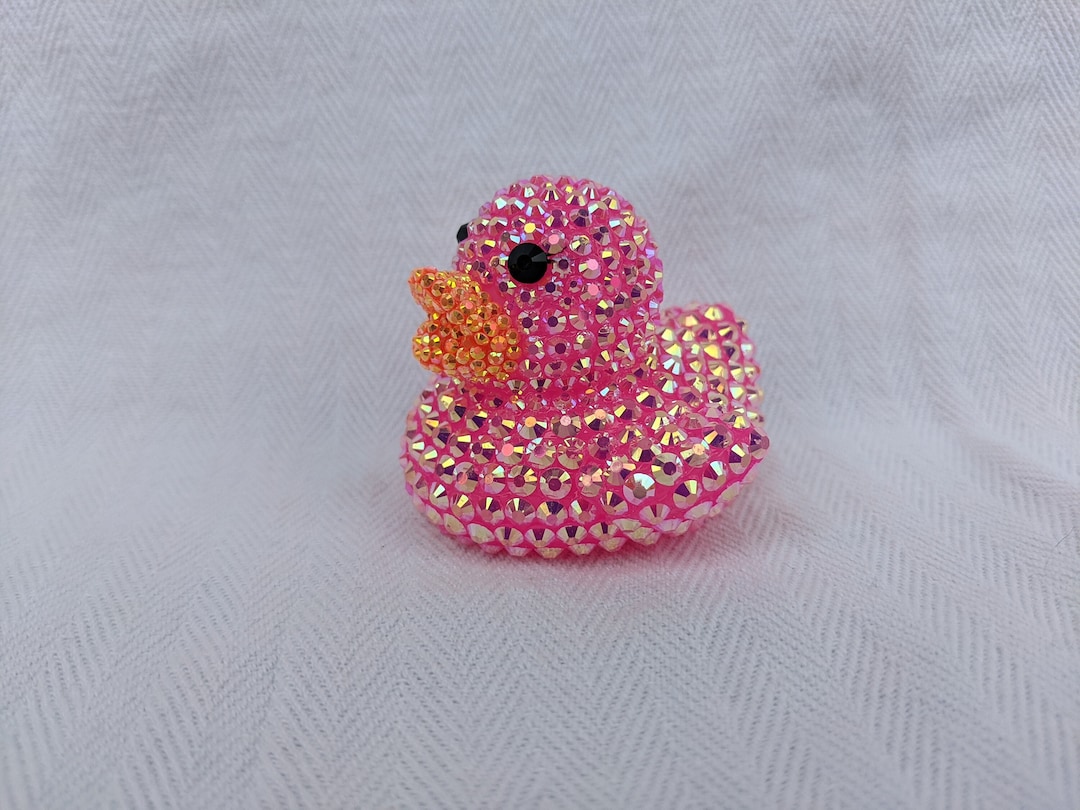 Pink Rhinestone Rubber Duck, Pink Bling Rubber Duck, Pink Bedazzled ...