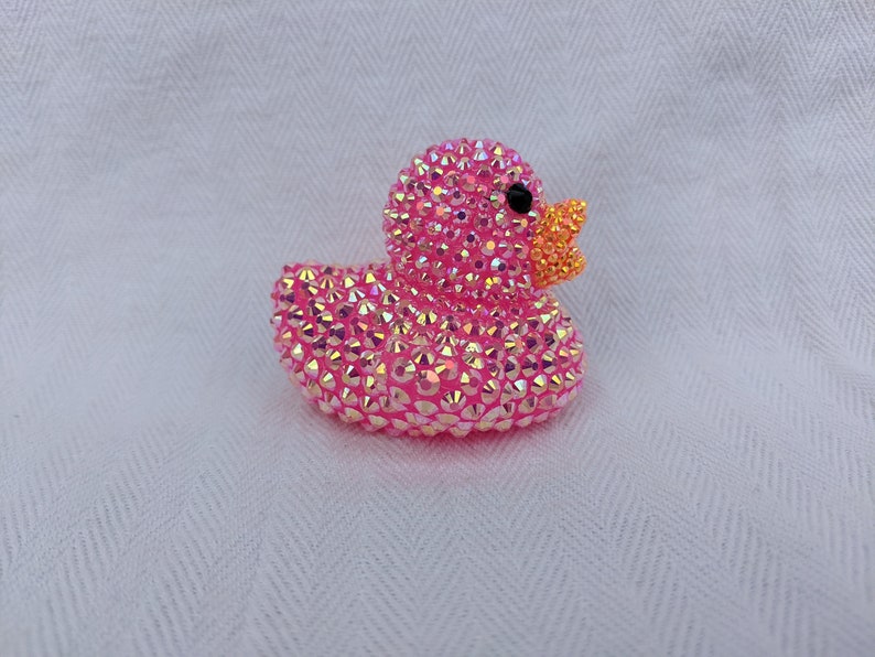 Pink Rhinestone Rubber Duck, Pink Bling Rubber Duck, Pink Bedazzled ...