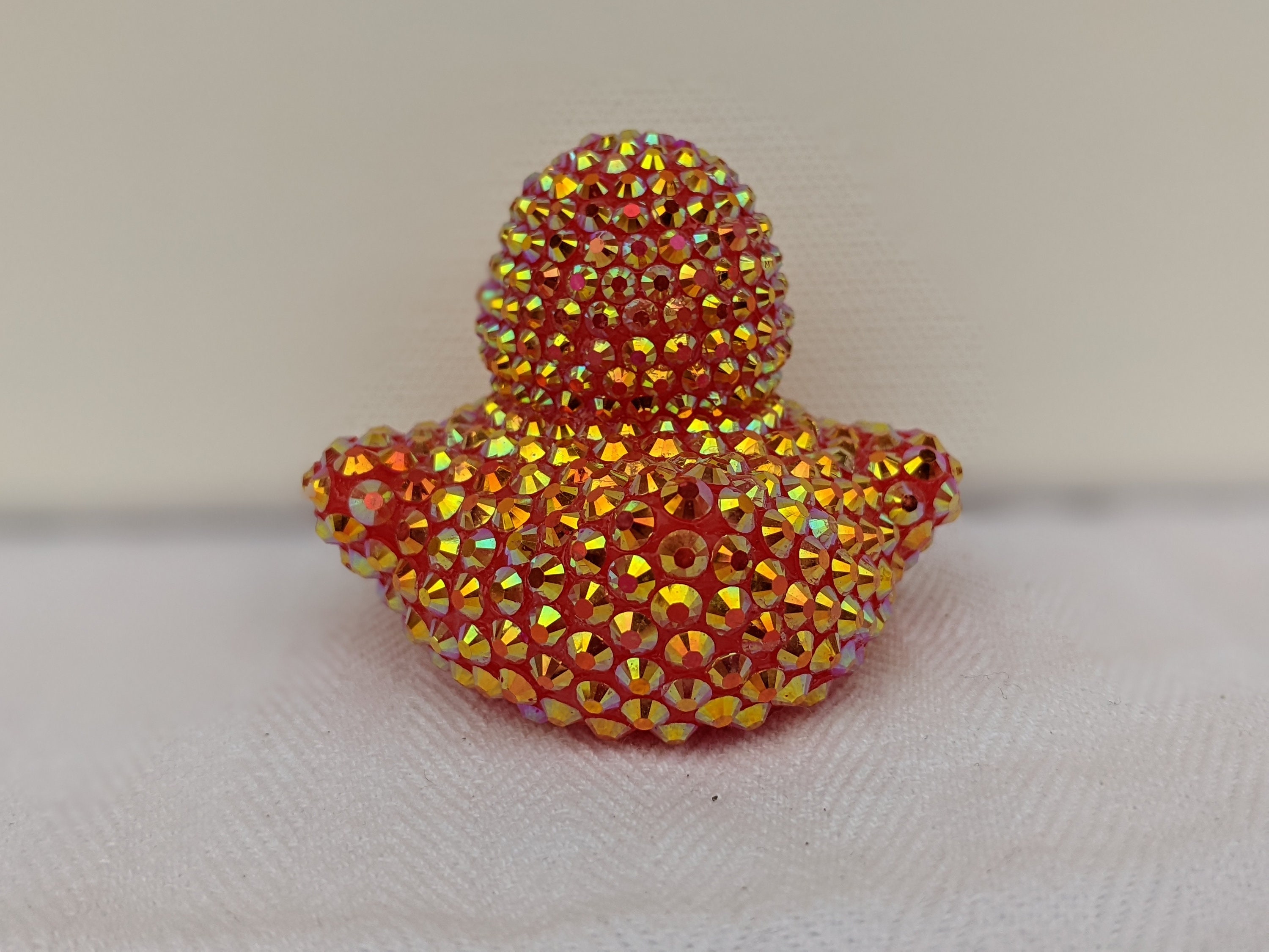 Red Rhinestone Rubber Duck, Red Bling Duck, Red Bedazzled Rubber Duck ...