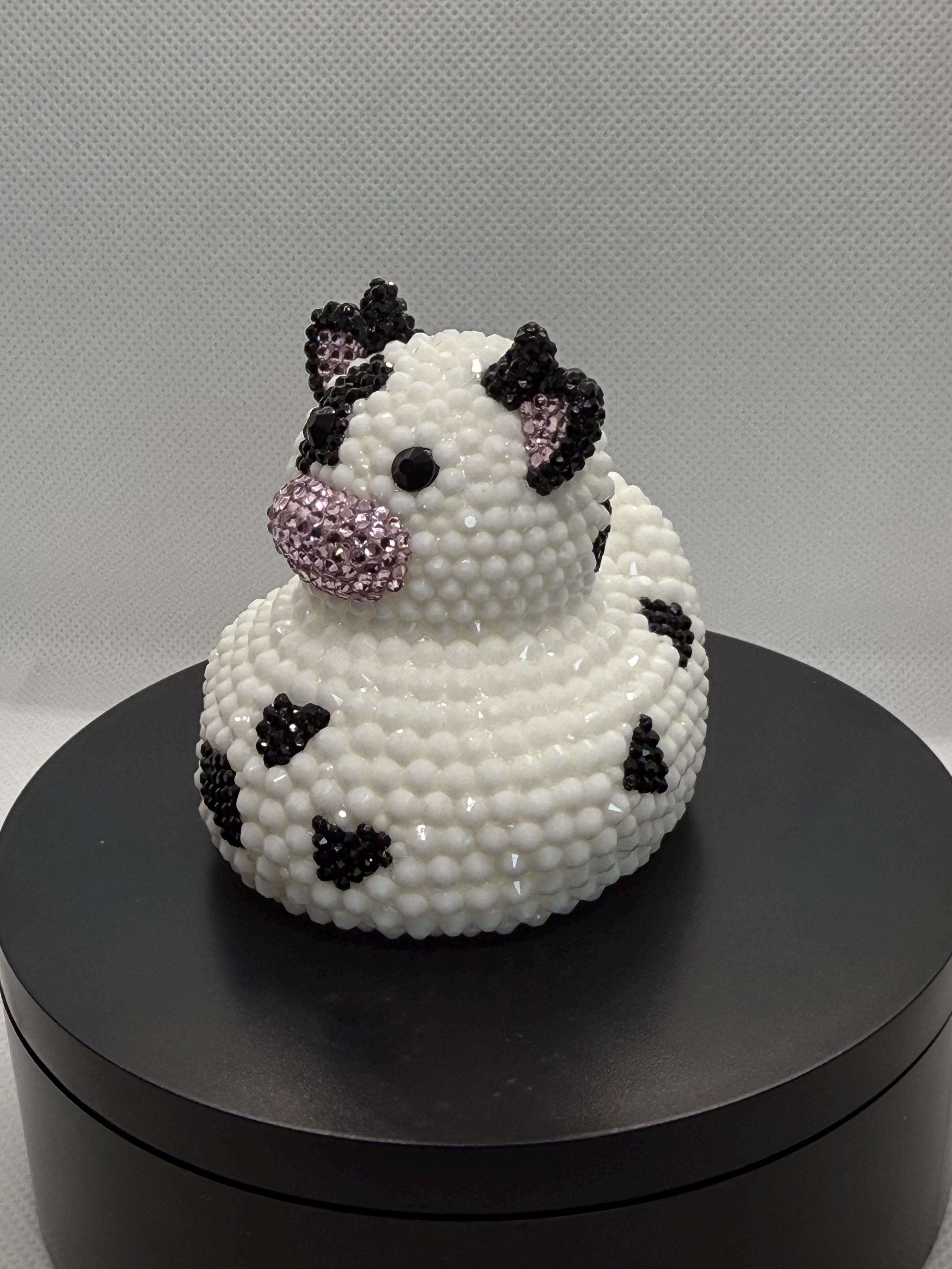 Cow Rhinestone Rubber Duck, Cow Bling Rubber Duck, Blue Bedazzled ...