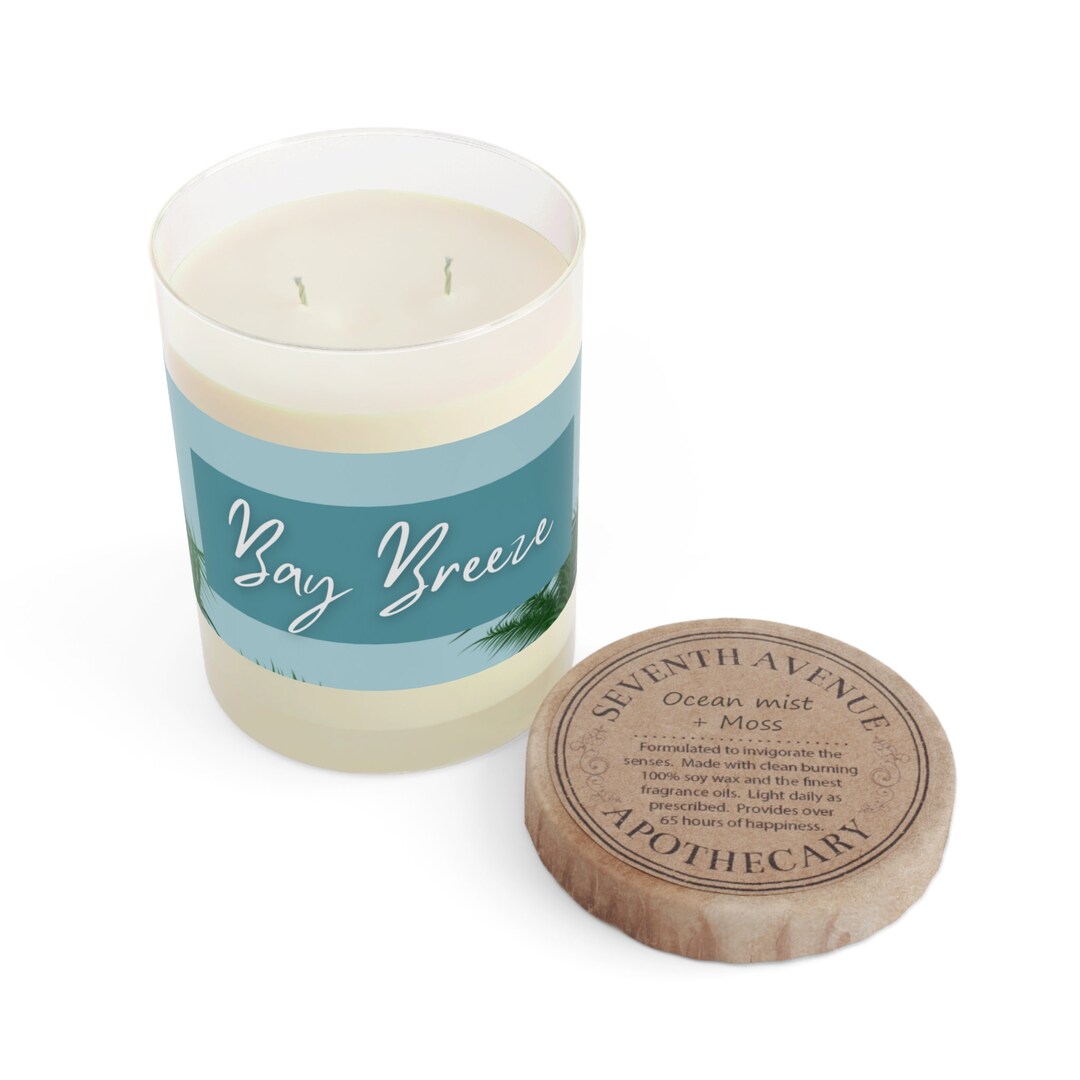 11oz Scented Candle Bay Breeze Notes of Golden Lilies, Musk, and a Soft ...