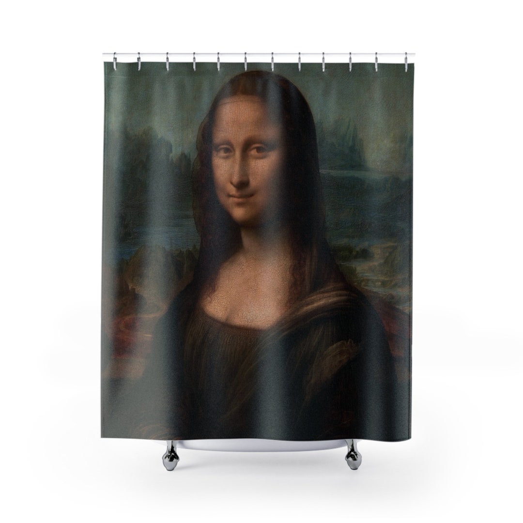 Mona Lisa Shower Curtain, Renaissance Bathroom Decor, Unique Vintage ...