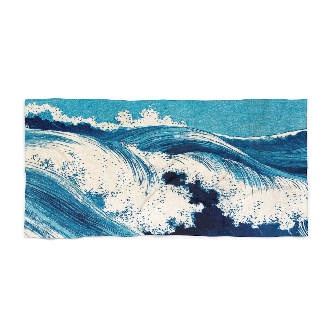 Vintage Ocean Wave Beach Towel, Vacation Beach Towel, Unique Beach ...