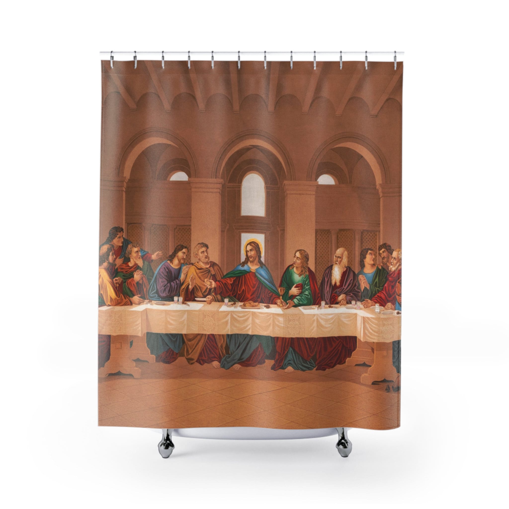 Religious Shower Curtain, Last Supper Art Print, Christian Shower ...